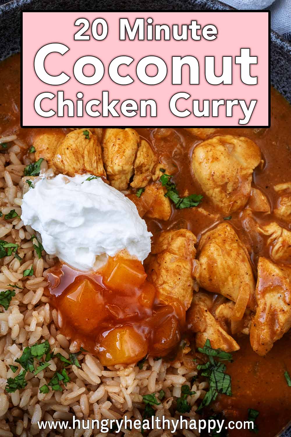 Quick Coconut Chicken Curry - Hungry Healthy Happy