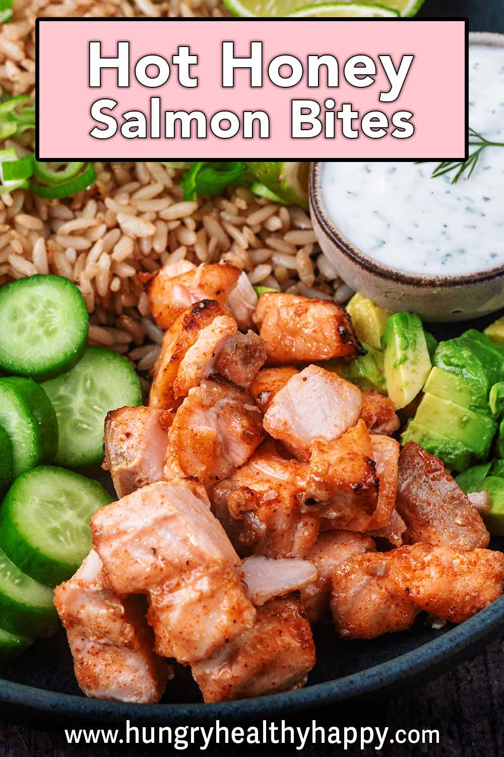 Hot Honey Salmon Bites - Hungry Healthy Happy