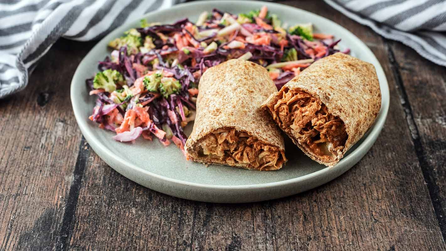 Air Fryer Hunter's Chicken Wrap - Hungry Healthy Happy